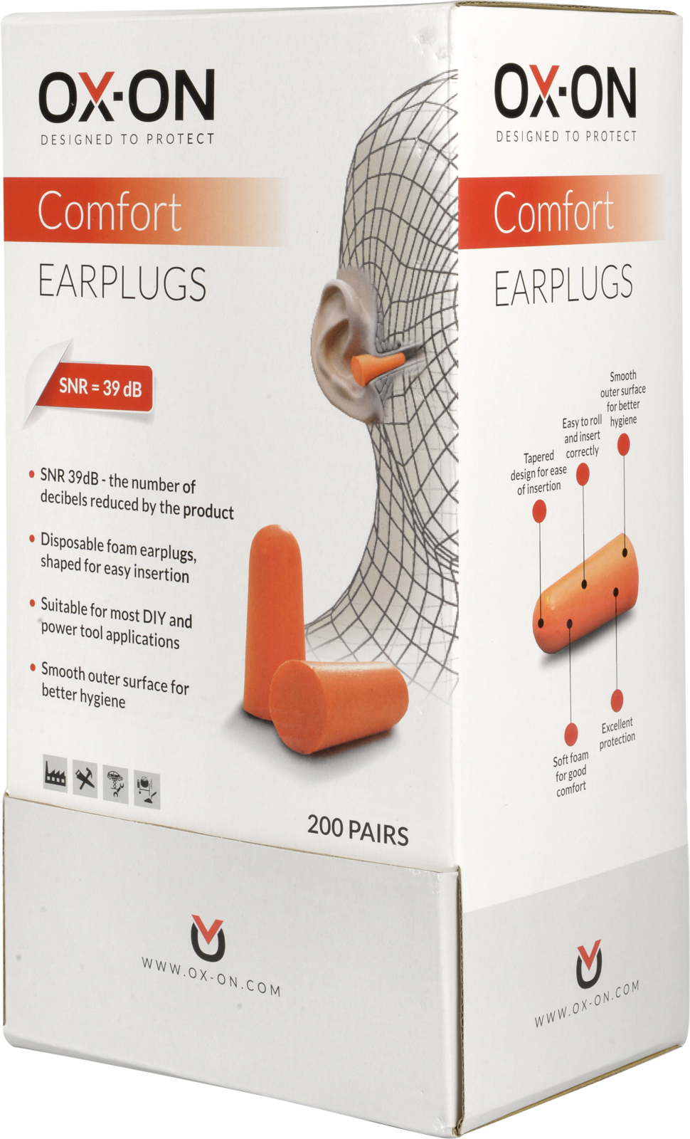 OX-ON Disposable Earplugs Comfort